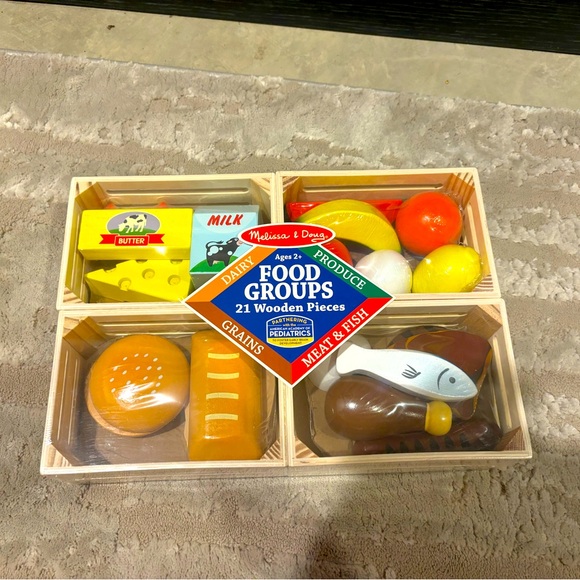 Melissa & Doug | Toys | Melissa And Doug Wooden Food Groups Play Set ...